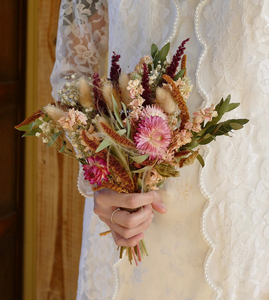 Everlasting Flower Girl Posies – The Southwold Flower Company